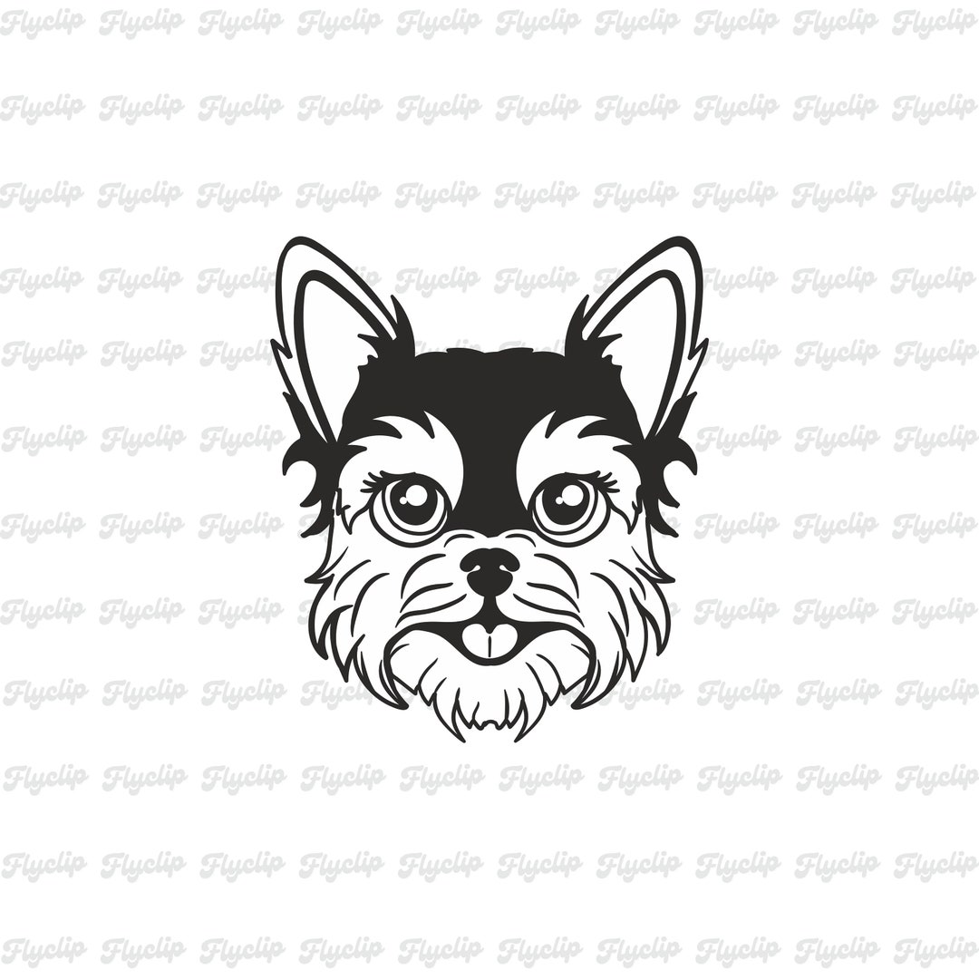 Yorkshire Terrier SVG: Mascot Head Clipart (digital Download) - Etsy