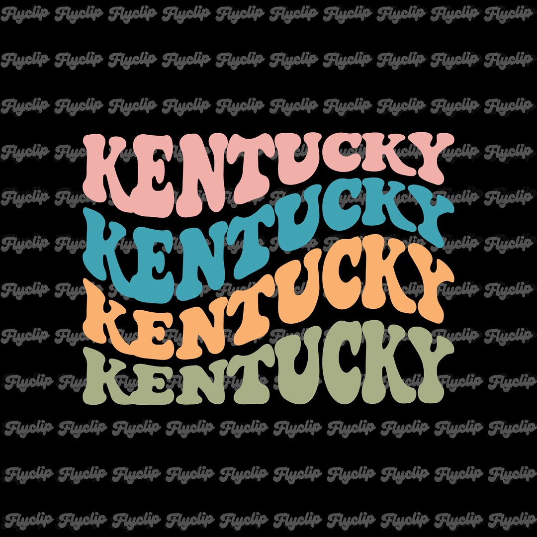 Kentucky SVG Wavy Font: Cricut File, Sublimation Design (digital ...