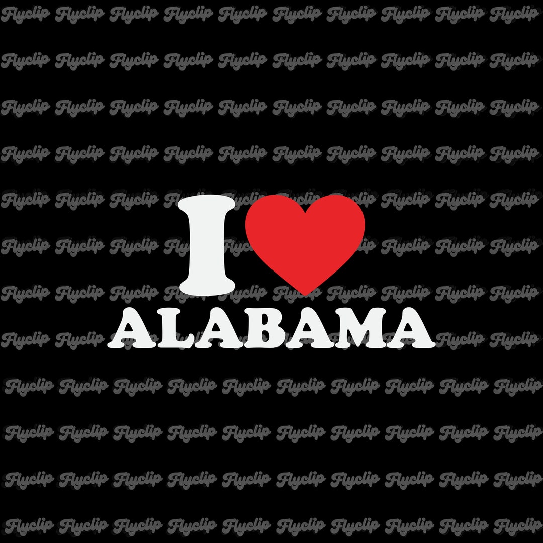 I Love Alabama SVG: Heart Graphic, Cricut File (digital Download) - Etsy