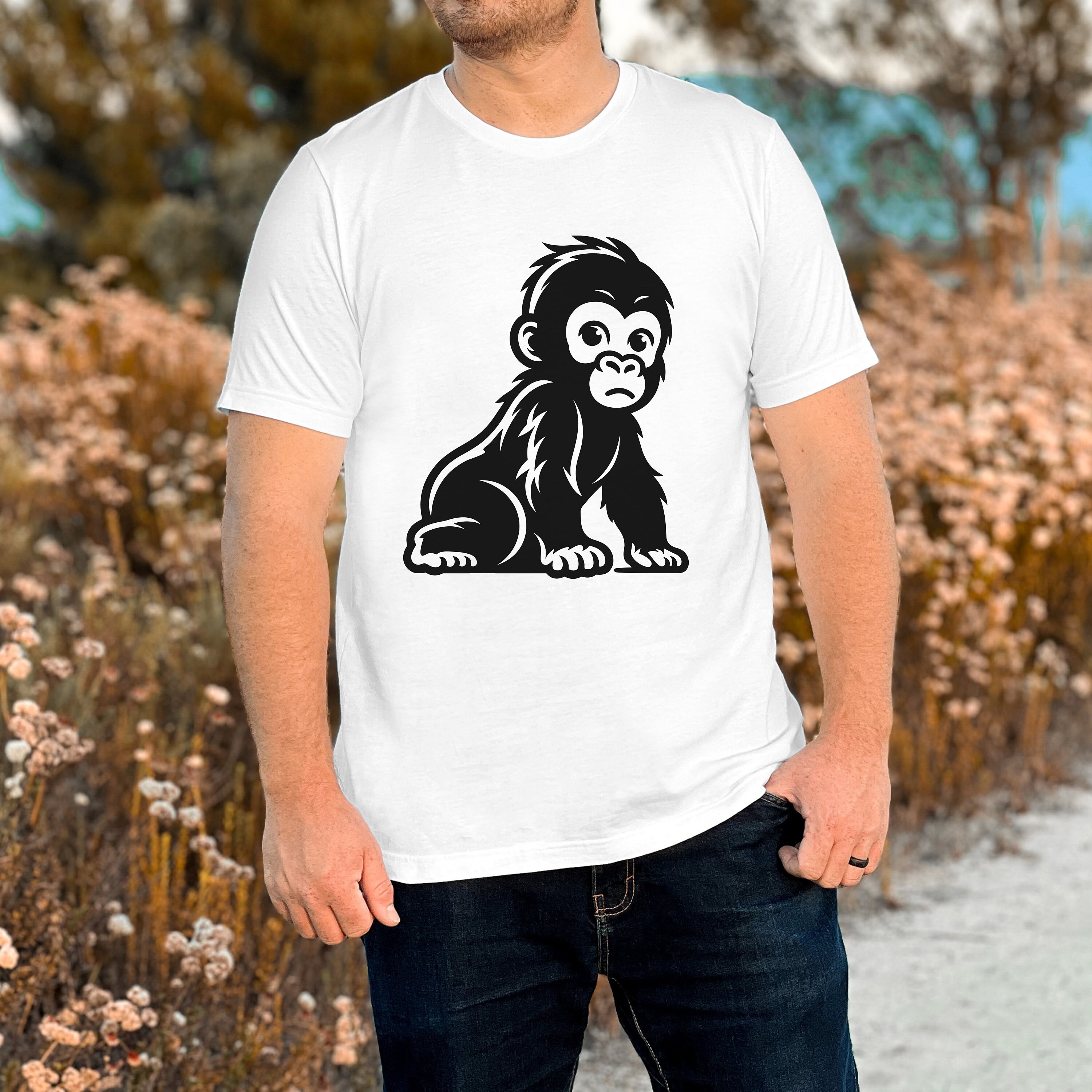 Infant Baby Gorilla SVG Graphic Files for Cricut Funny Gorilla Svg ...