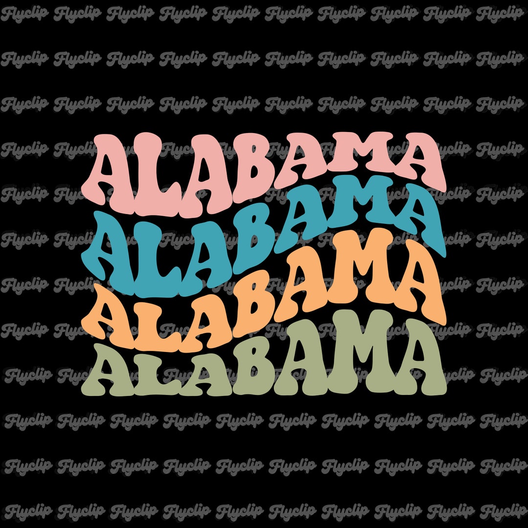 Alabama Wavy Font SVG: Cricut-ready Graphic (digital Download) - Etsy