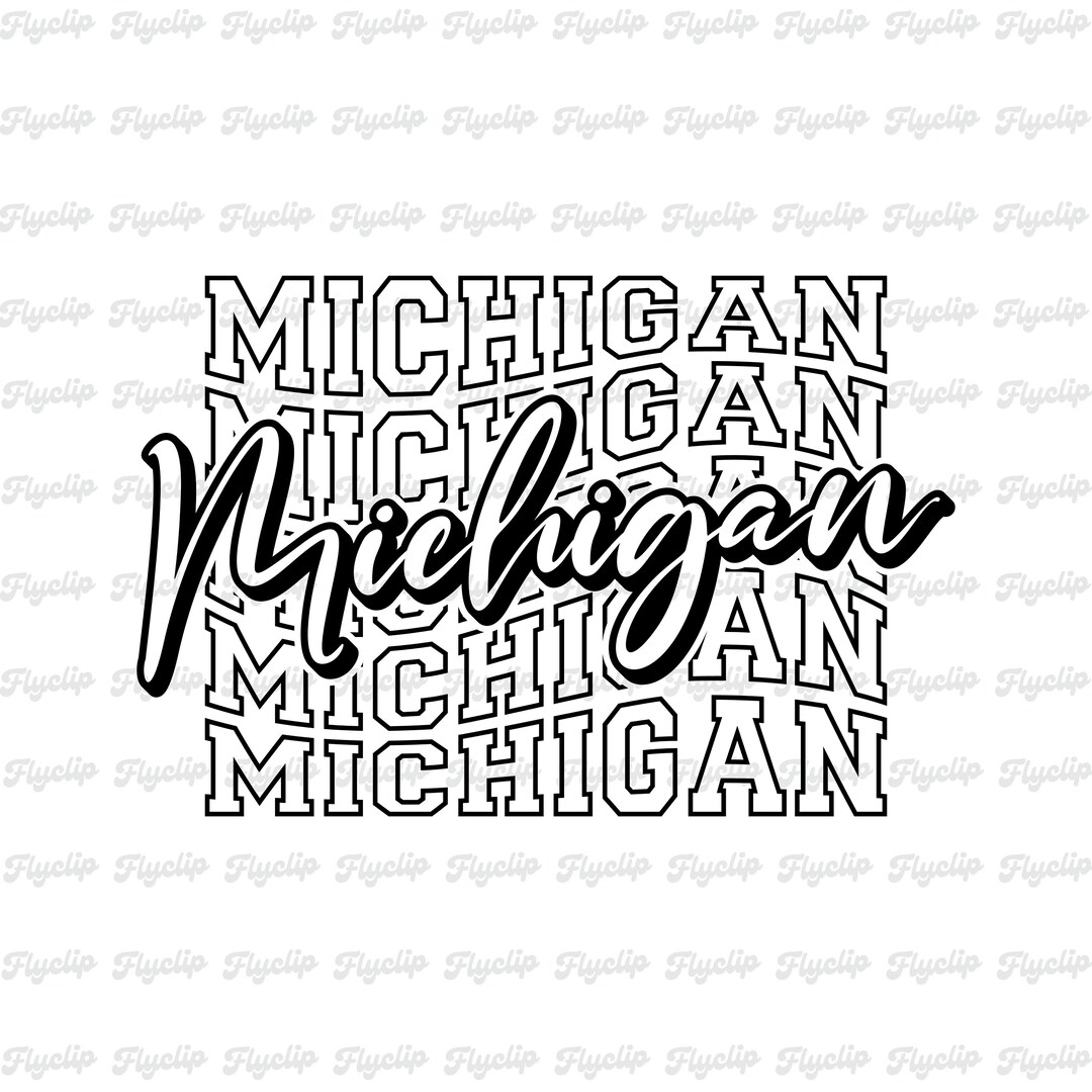 Vintage Wavy Michigan SVG Graphic | Digital Download | Instant File ...