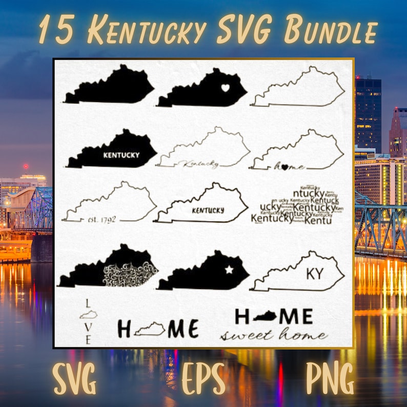 15 Kentucky SVG Bundle | Files for Cricut | Digital Download | Instant ...