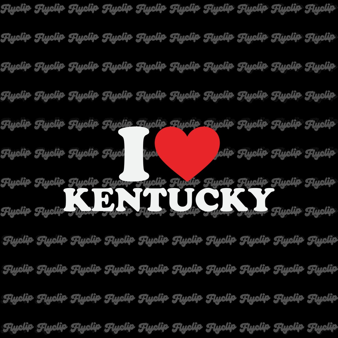 I Love Kentucky SVG Graphic I Heart Kentucky File for Cricut Digital ...