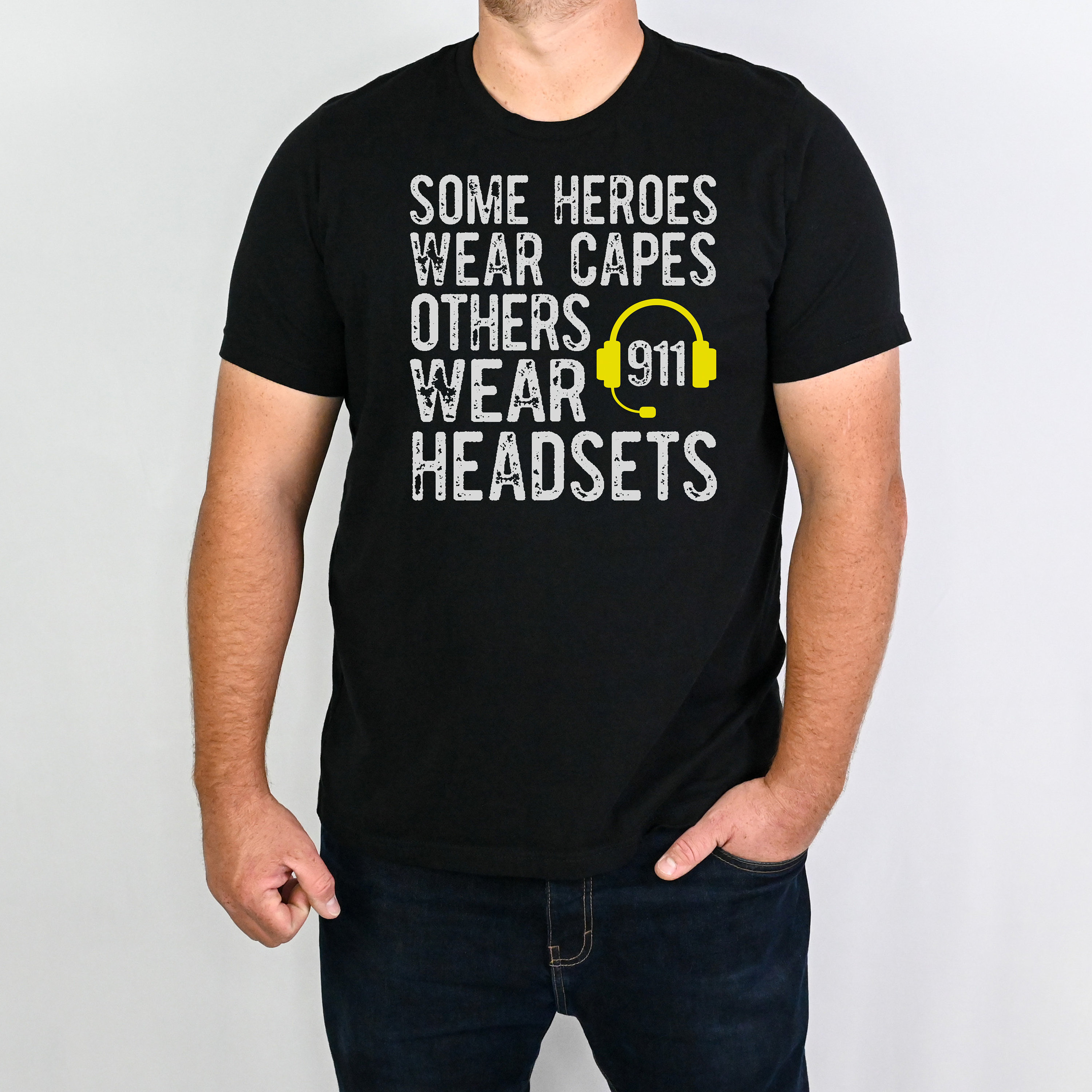 911 Dispatcher SVG: Heroes Wear Headsets Graphic (digital Download) - Etsy