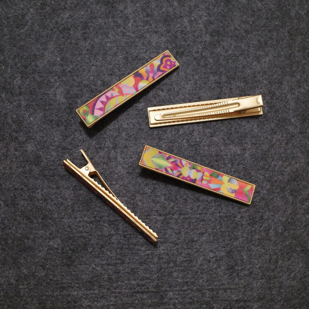 Creative Snap Clips With Abstract Patterns, Kaleidoscope Hair Clips ...