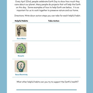 Children's Learning | Earth Day Bundle, 2 for 1 | Reading, Coloring ...