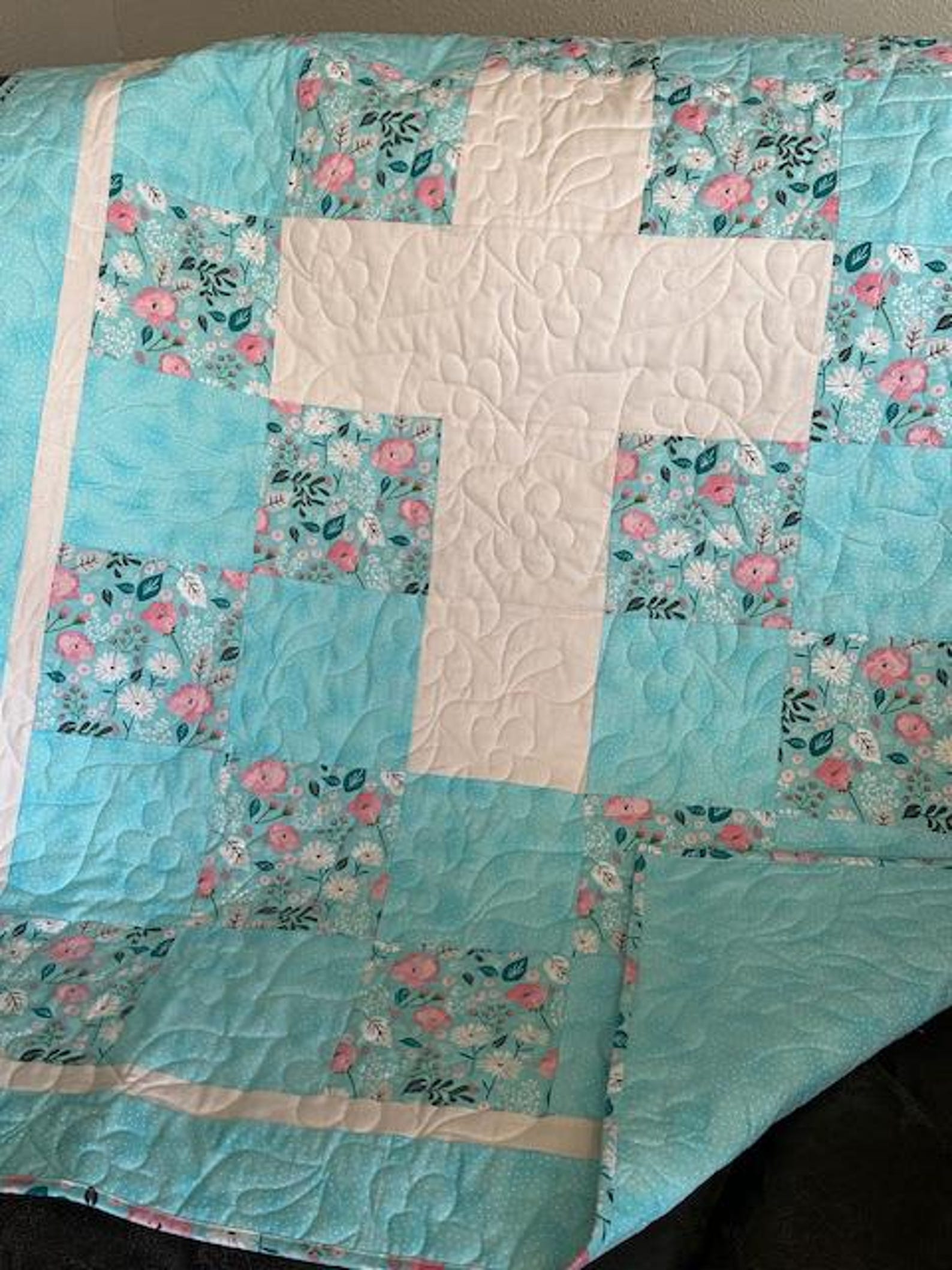 Floral Handmade Prayer Quilt for Someone You Know Going Through a ...