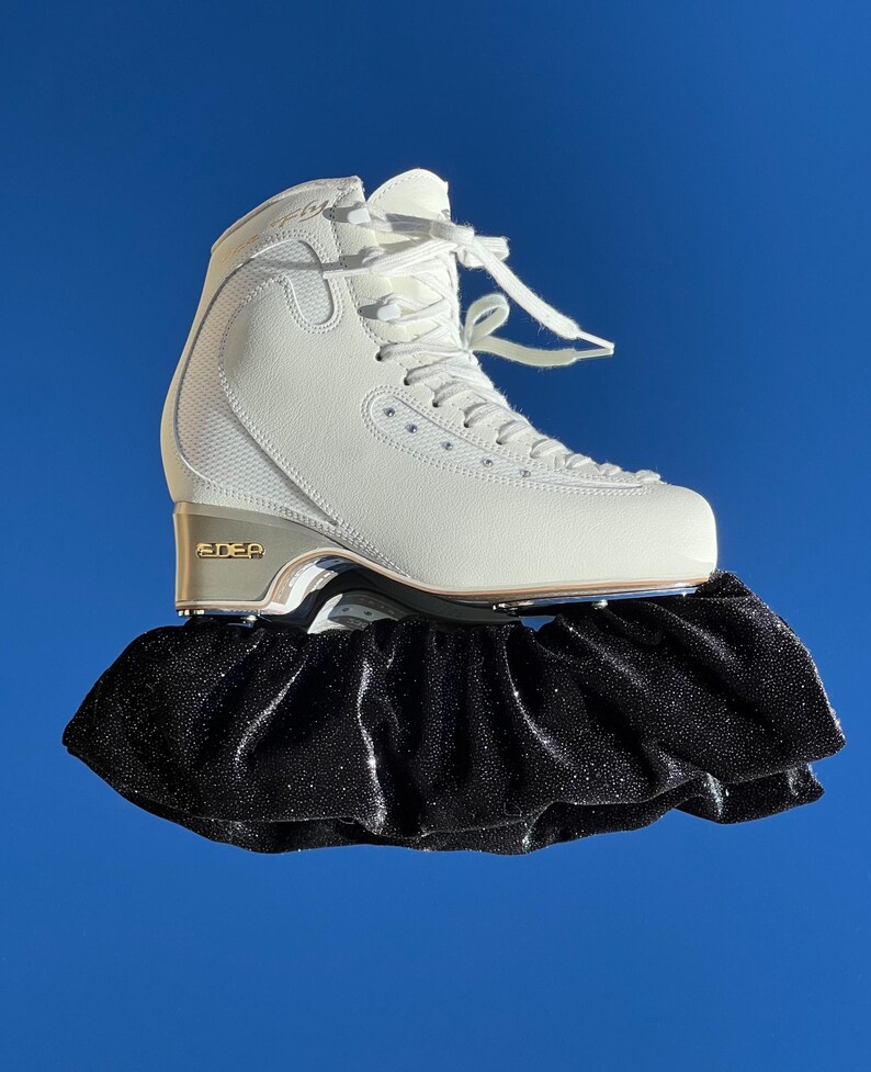 Shimmering Black Velvet Soakers | Figure Skating Soakers | Soft Guards ...