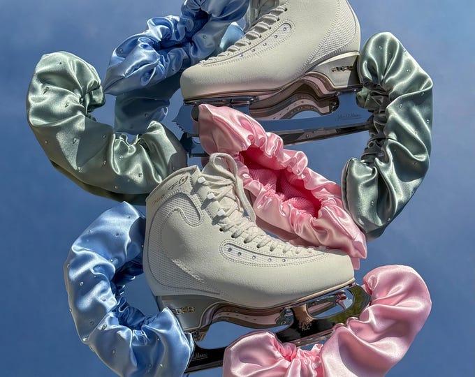 Figure Skating Soakers With Rhinestones| Soft Guards | Ice Skating ...