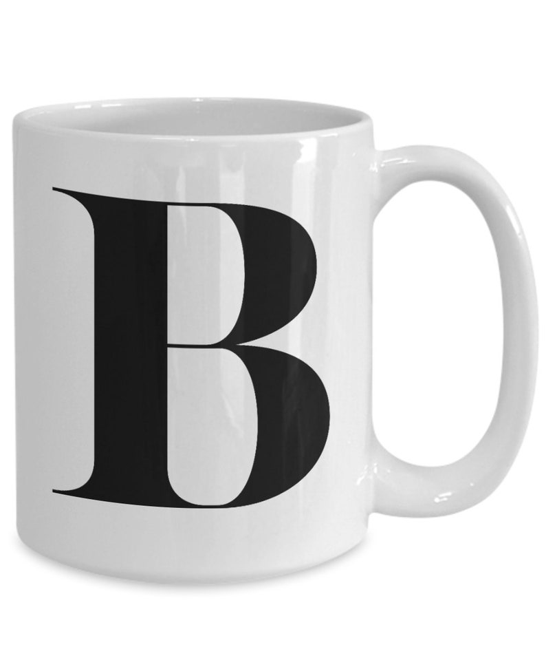 Letter B Monogram Coffee Mug, Gift With Initial B, Monogram B Mug ...