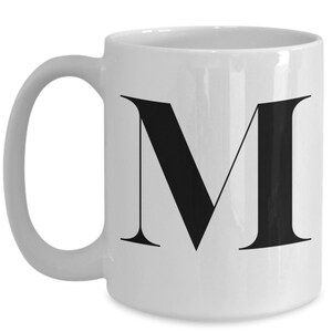 Letter M Monogram Coffee Mug, Gift With Initial M, Gift With Monogram M ...
