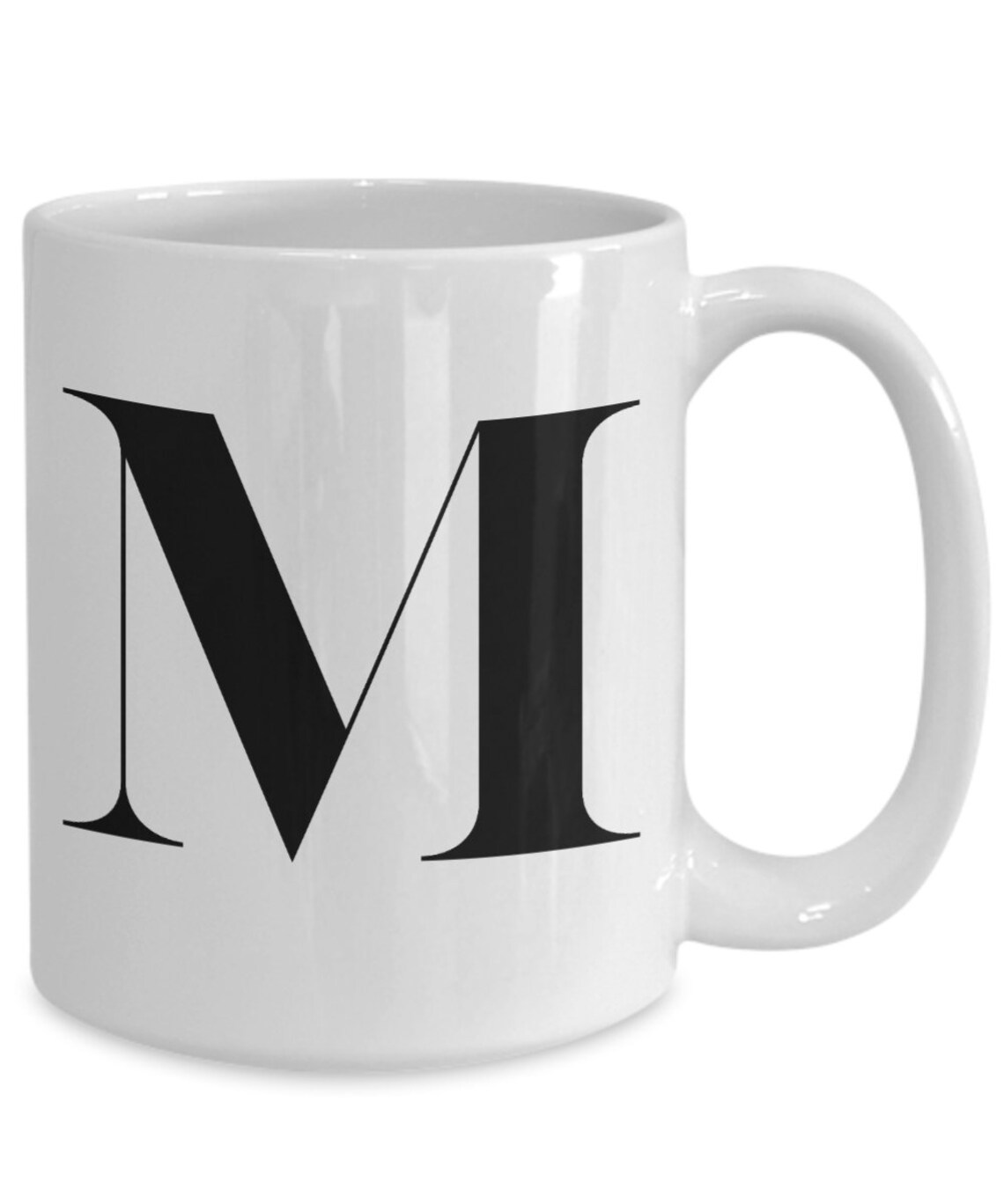 Letter M Monogram Coffee Mug, Gift With Initial M, Gift With Monogram M ...