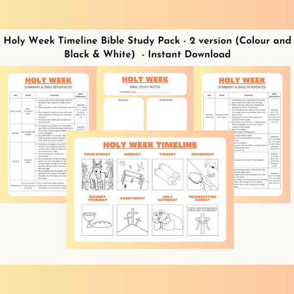 Holy Week Printables - Etsy