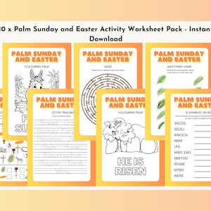 Easter 10 X Activity Worksheet Pack | Palm Sunday, Last Supper, Good ...