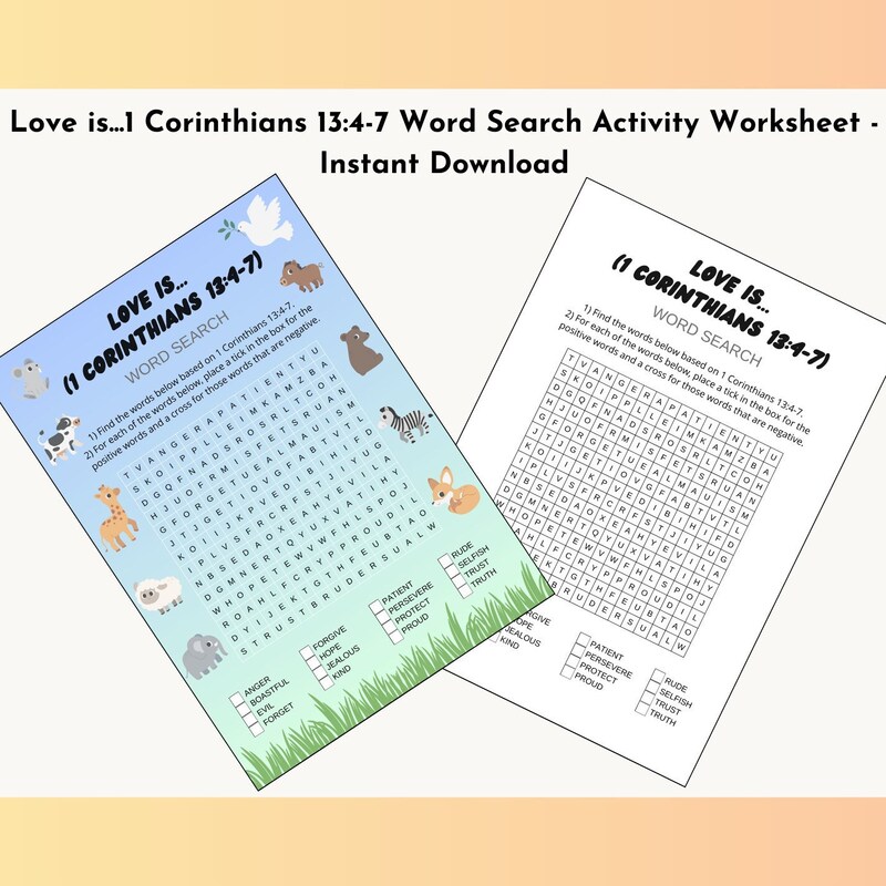 1 Corinthians 13 4 7 - Etsy