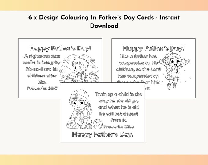 Colouring in Father's Day Cards | Christian Fathers, Daddy, Dad Day ...