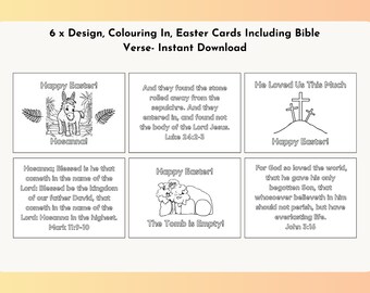 Colouring in Christian Easter Religious Cards | Palm Sunday, Good ...