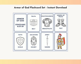 Armor of God Flashcards | Ephesians 6:10-18 | Christian Kid, Children ...