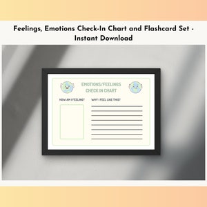 Feelings, Emotions Check-in Chart and Flashcard Set | Children, Kids ...