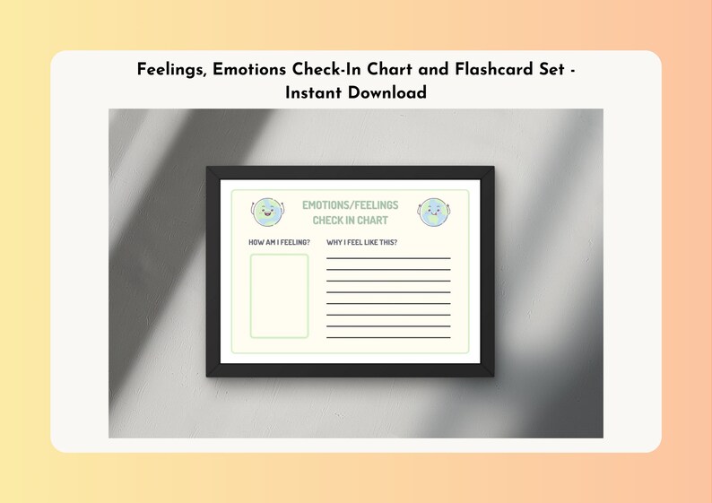 Feelings, Emotions Check-in Chart and Flashcard Set | Children, Kids ...