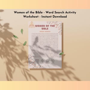 Women of the Bible Word Search Activity | Mother's Day | Christian Kids ...