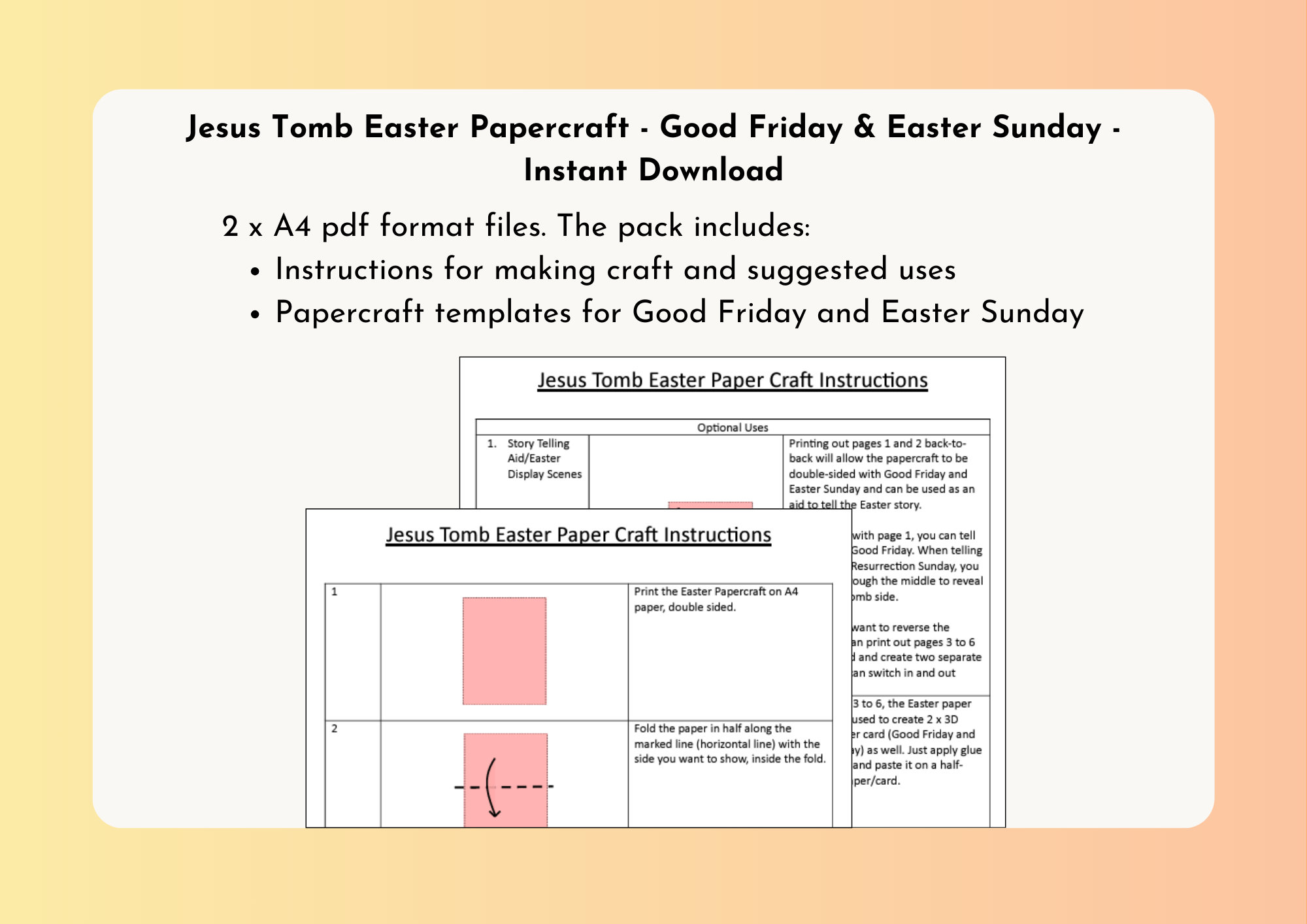 Easter Papercraft Jesus' Tomb | Good Friday, Resurrection Sunday ...