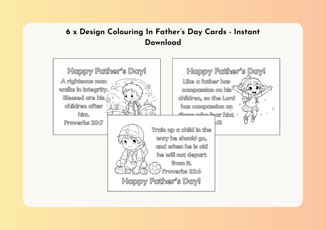 Colouring in Father's Day Cards | Christian Fathers, Daddy, Dad Day ...