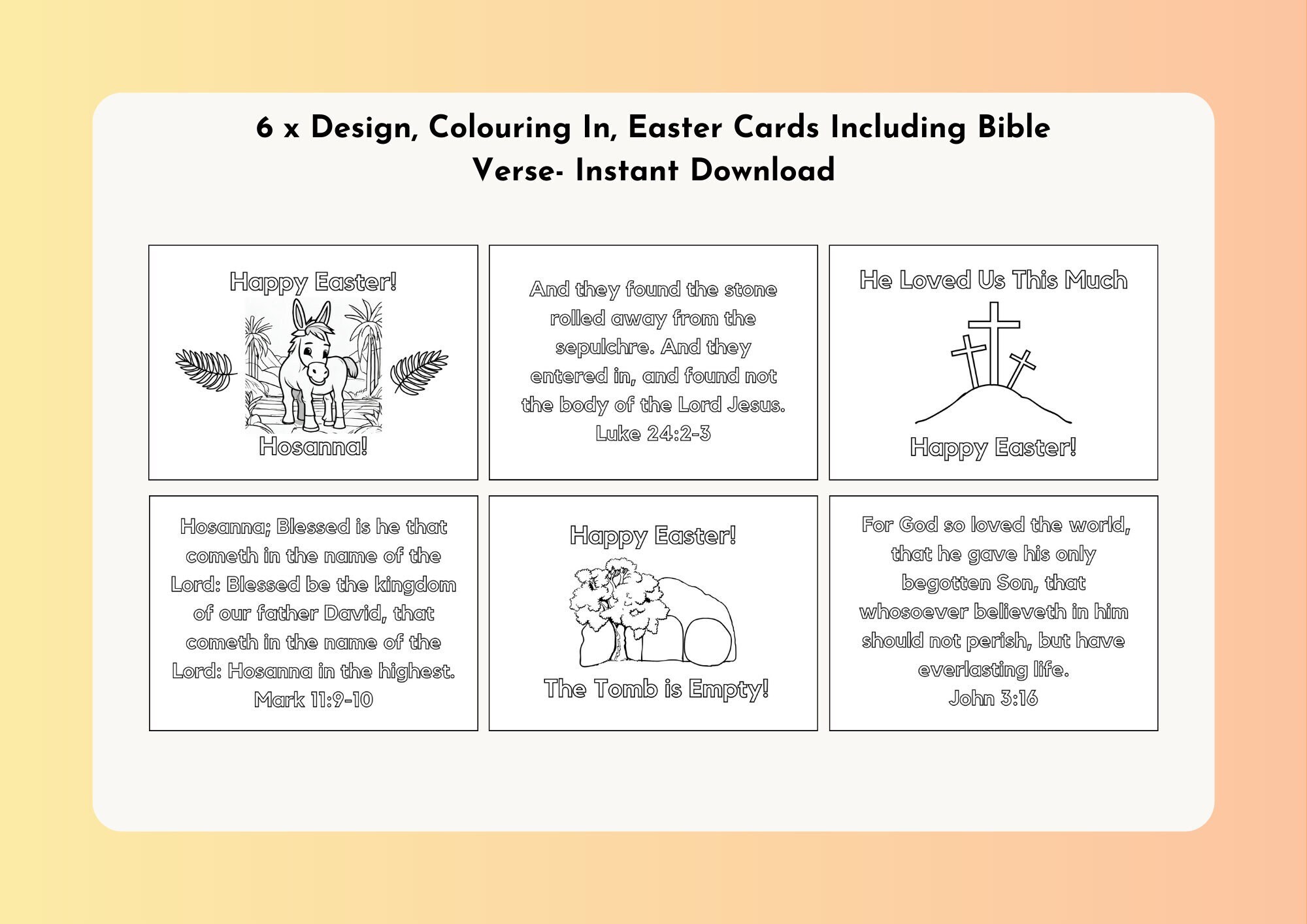 Colouring in Christian Easter Religious Cards | Palm Sunday, Good ...