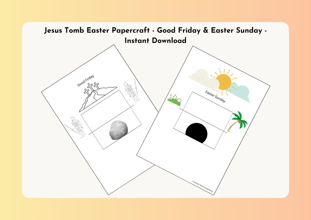 Easter Papercraft Jesus' Tomb | Good Friday, Resurrection Sunday ...