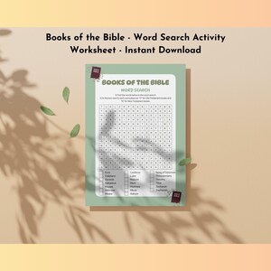 Books of the Bible Word Search Activity | Old and New Testament ...