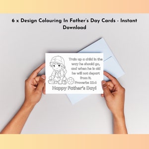 Colouring in Father's Day Cards | Christian Fathers, Daddy, Dad Day ...