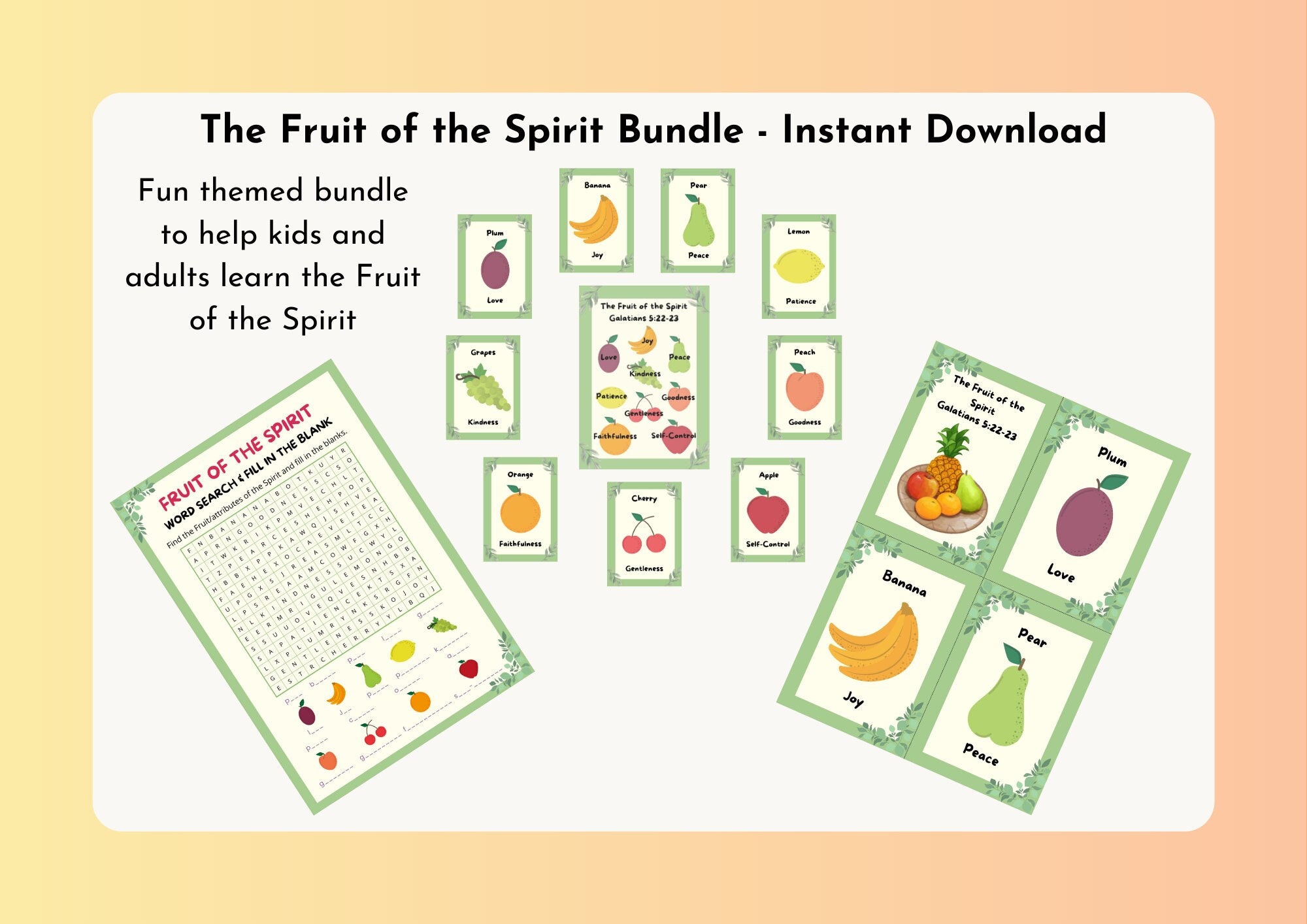 The Fruit of the Spirit Bundle | Galations 5:22-23 | Wall Art ...