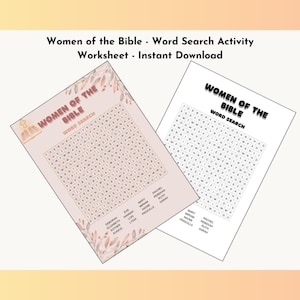 Women of the Bible Word Search Activity | Mother's Day | Christian Kids ...