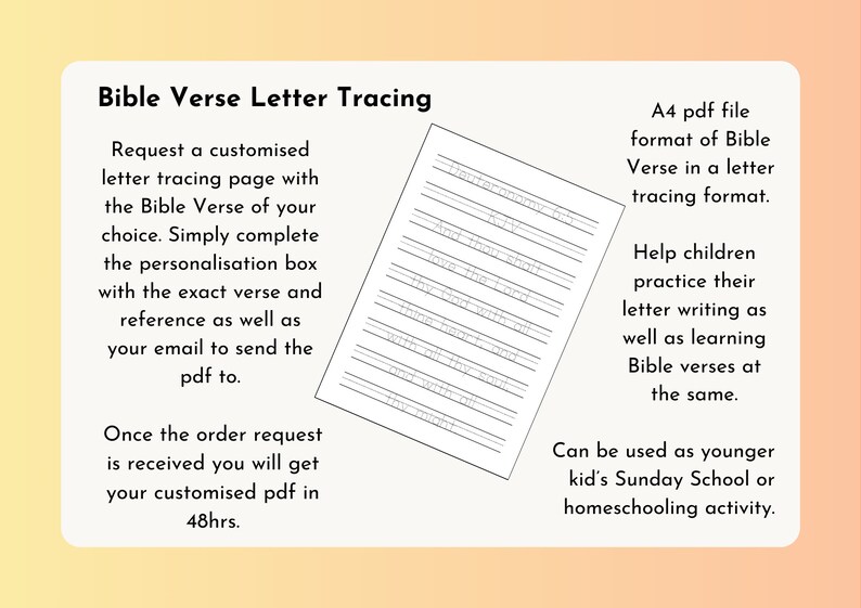 Customised Bible Verse Tracing Worksheets Christian Kid, Sunday School ...
