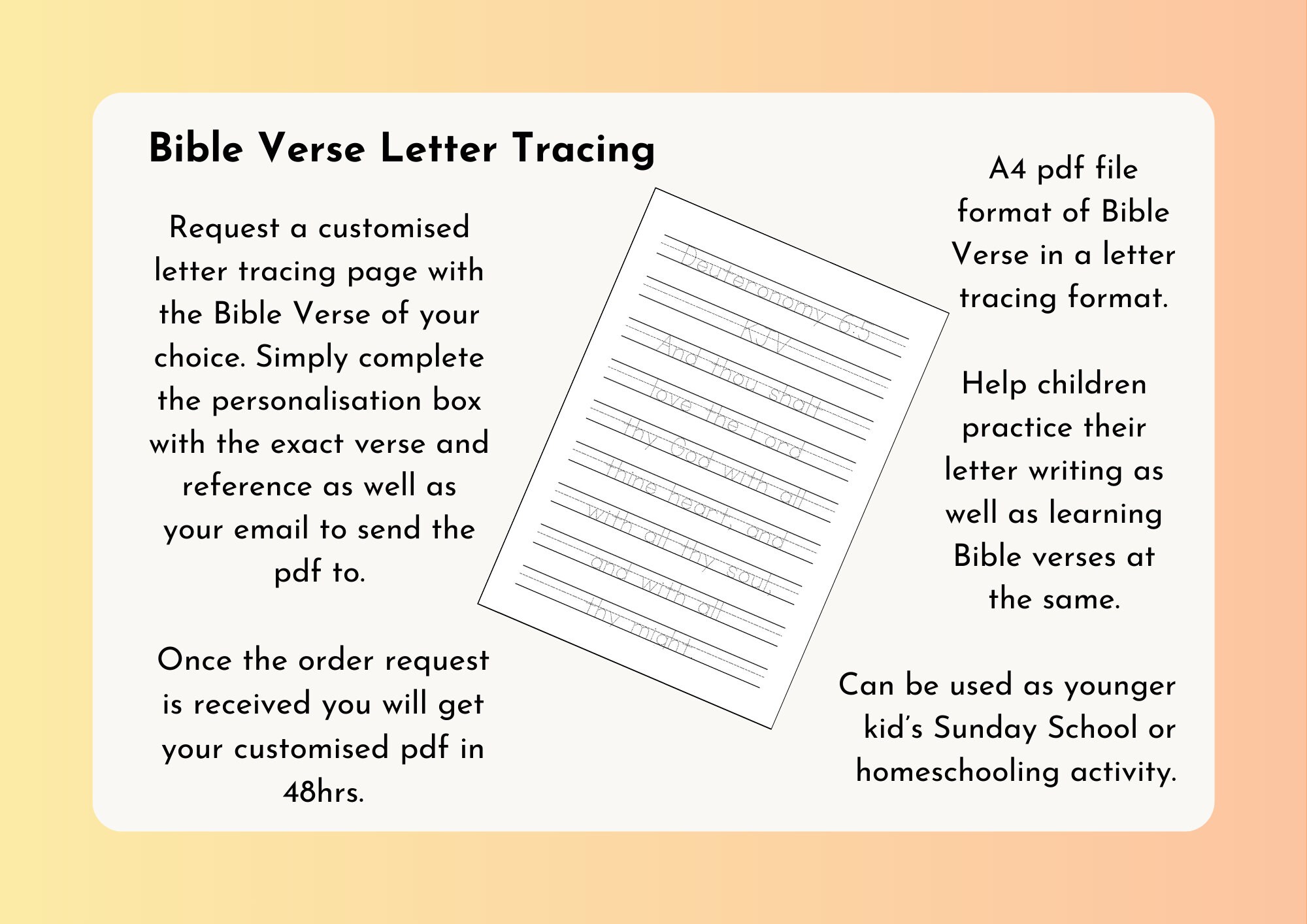 Customised Bible Verse Tracing Worksheets Christian Kid, Sunday School ...