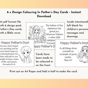 Colouring in Father's Day Cards | Christian Fathers, Daddy, Dad Day ...