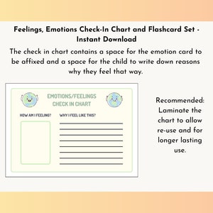 Feelings, Emotions Check-in Chart and Flashcard Set | Children, Kids ...