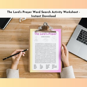 The Lord's Prayer Word Search Activity | Christian Kids, Sunday School ...