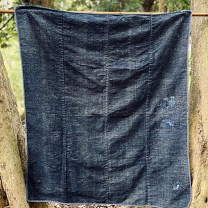 Special Japanese Vintage Deep Indigo Dyed Cotton Sakiori Fabric Rug ...