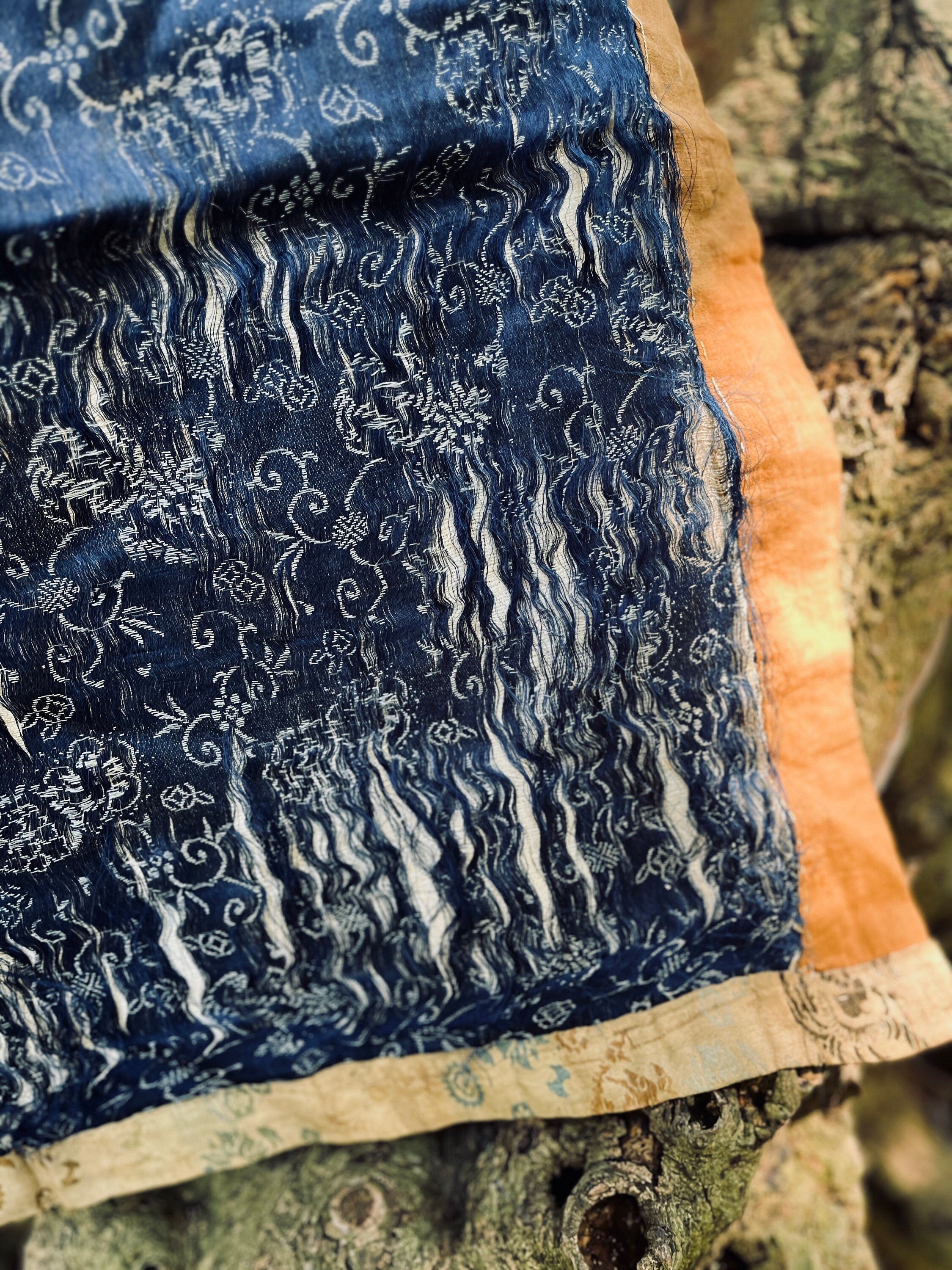 Japanese Vintage Altar Cloth With a Flower Arabesque Pattern, From the ...