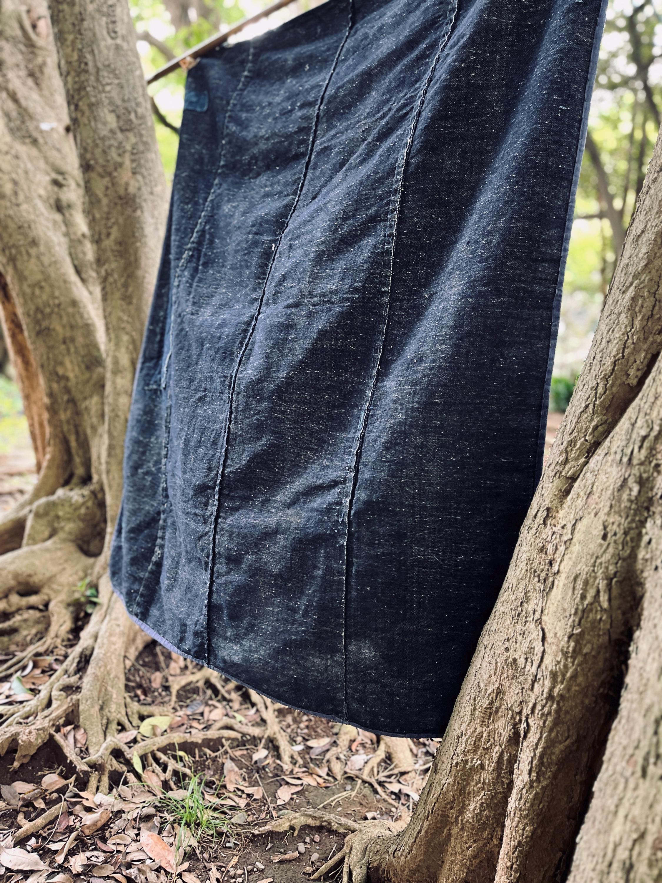 Special Japanese Vintage Deep Indigo Dyed Cotton Sakiori Fabric Rug ...