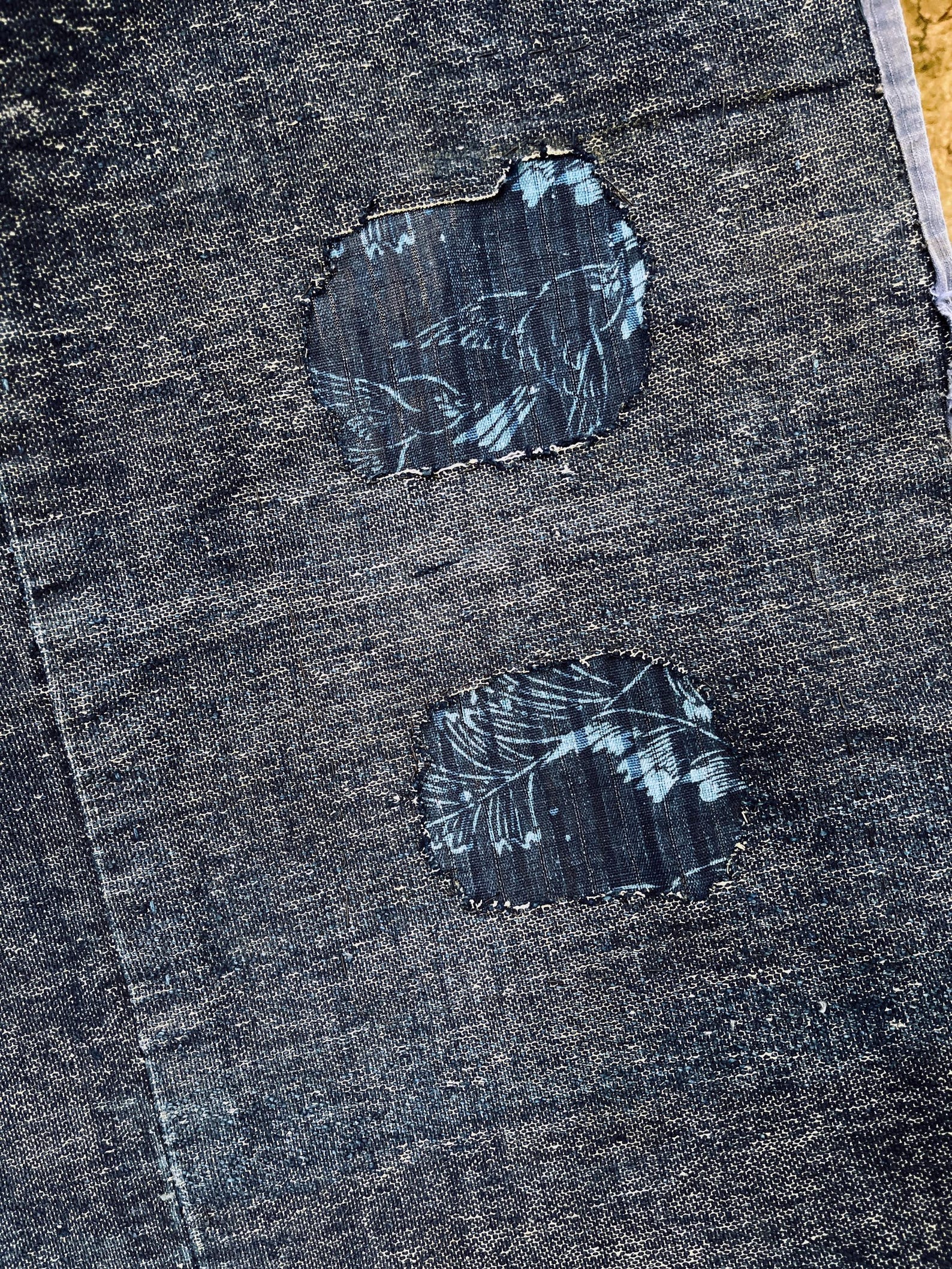 Special Japanese Vintage Deep Indigo Dyed Cotton Sakiori Fabric Rug ...