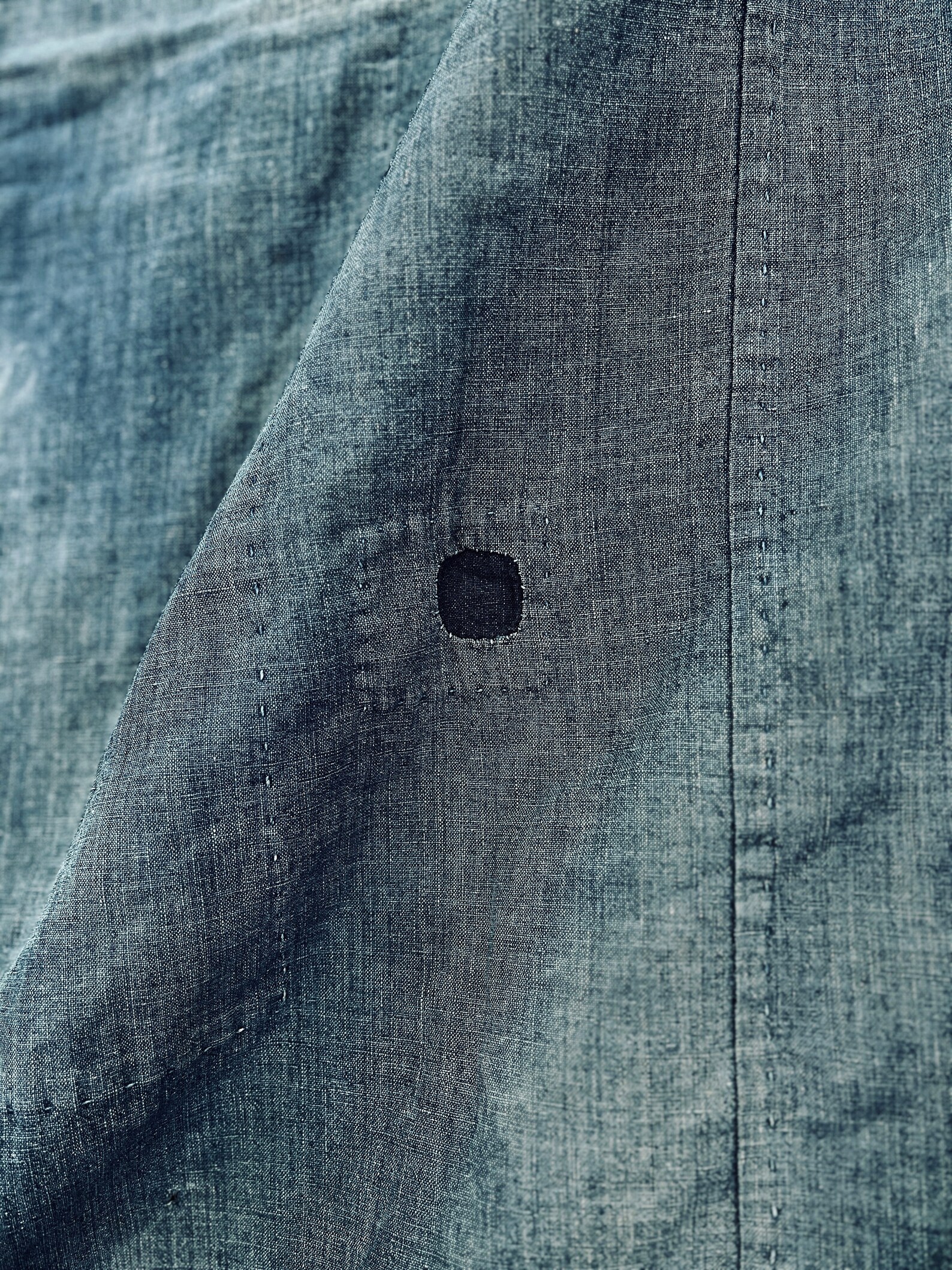 Japanese Vintage Indigo Dyed Sashiko Stitched Cotton Cloth Large ...