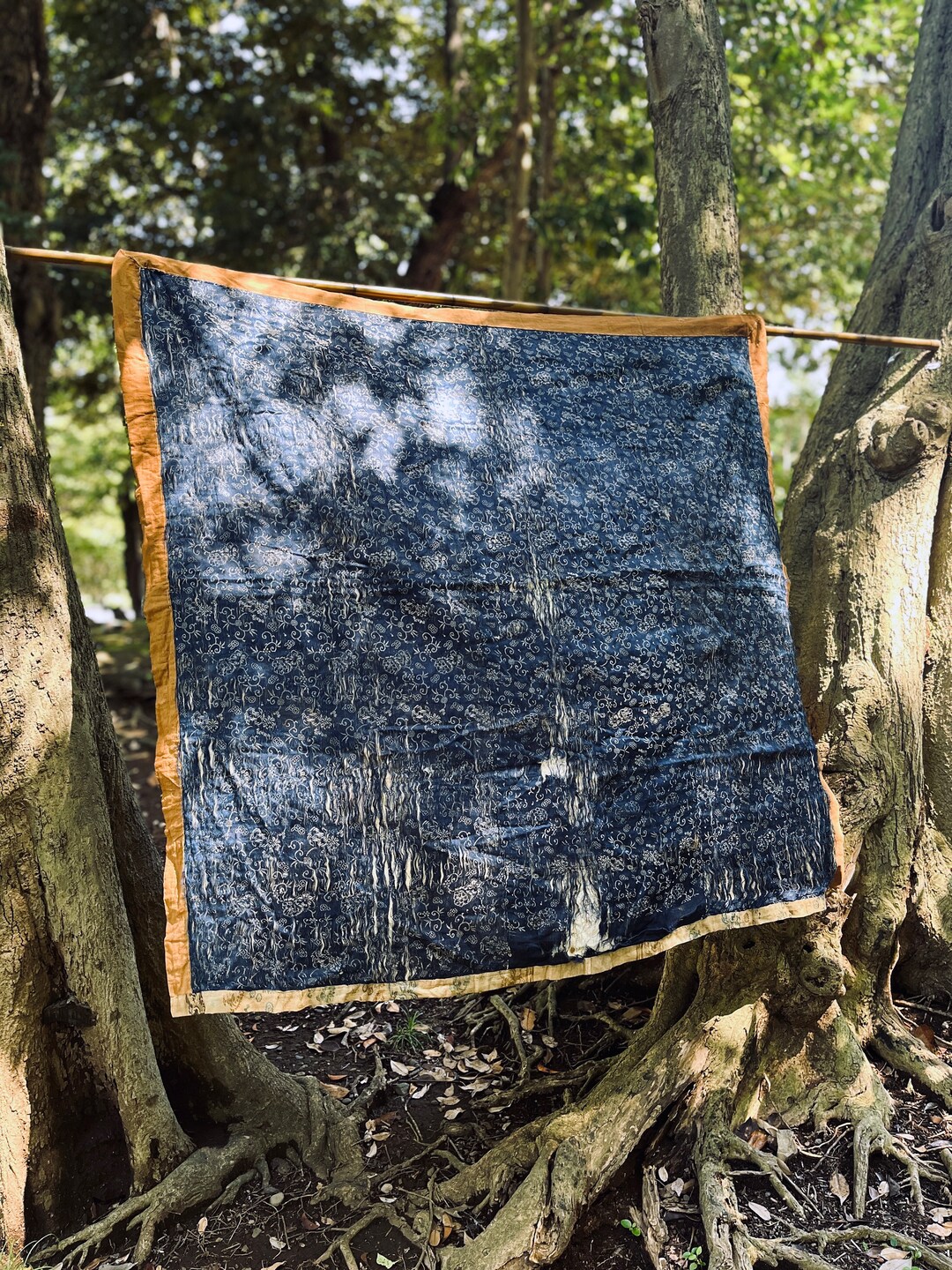 Japanese Vintage Altar Cloth With a Flower Arabesque Pattern, From the ...
