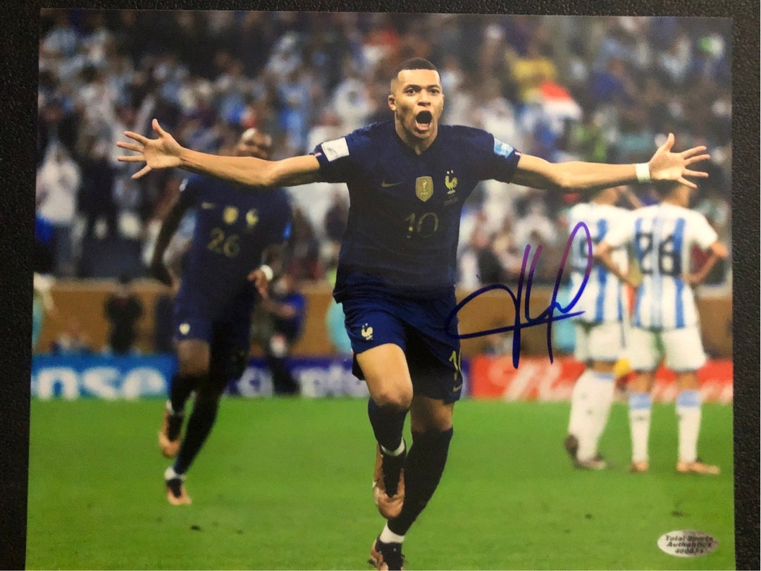 Kylian Mbappe French National Team and Paris Saint Germain Autographed ...