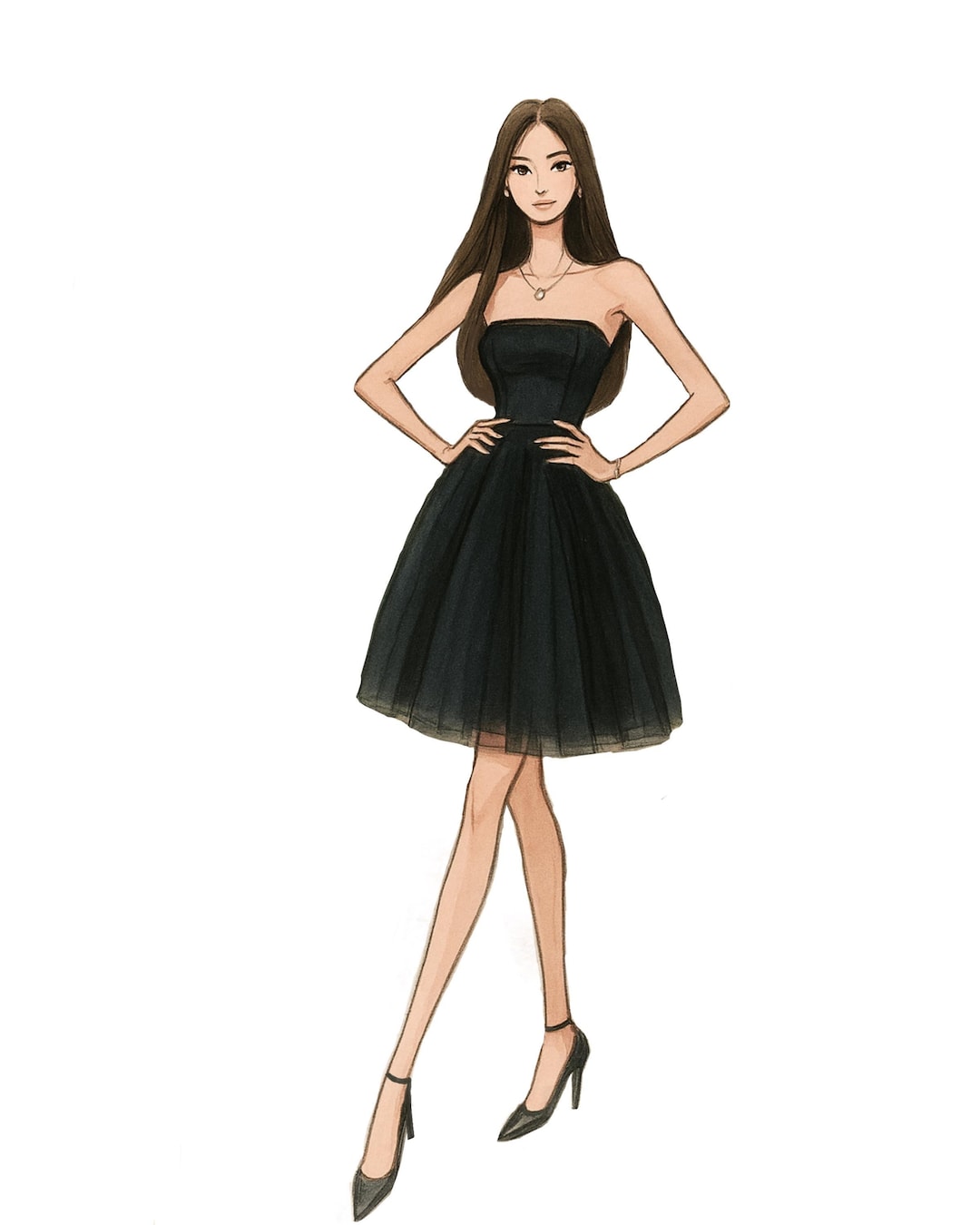 Custom Fashion Illustration Portrait - Etsy