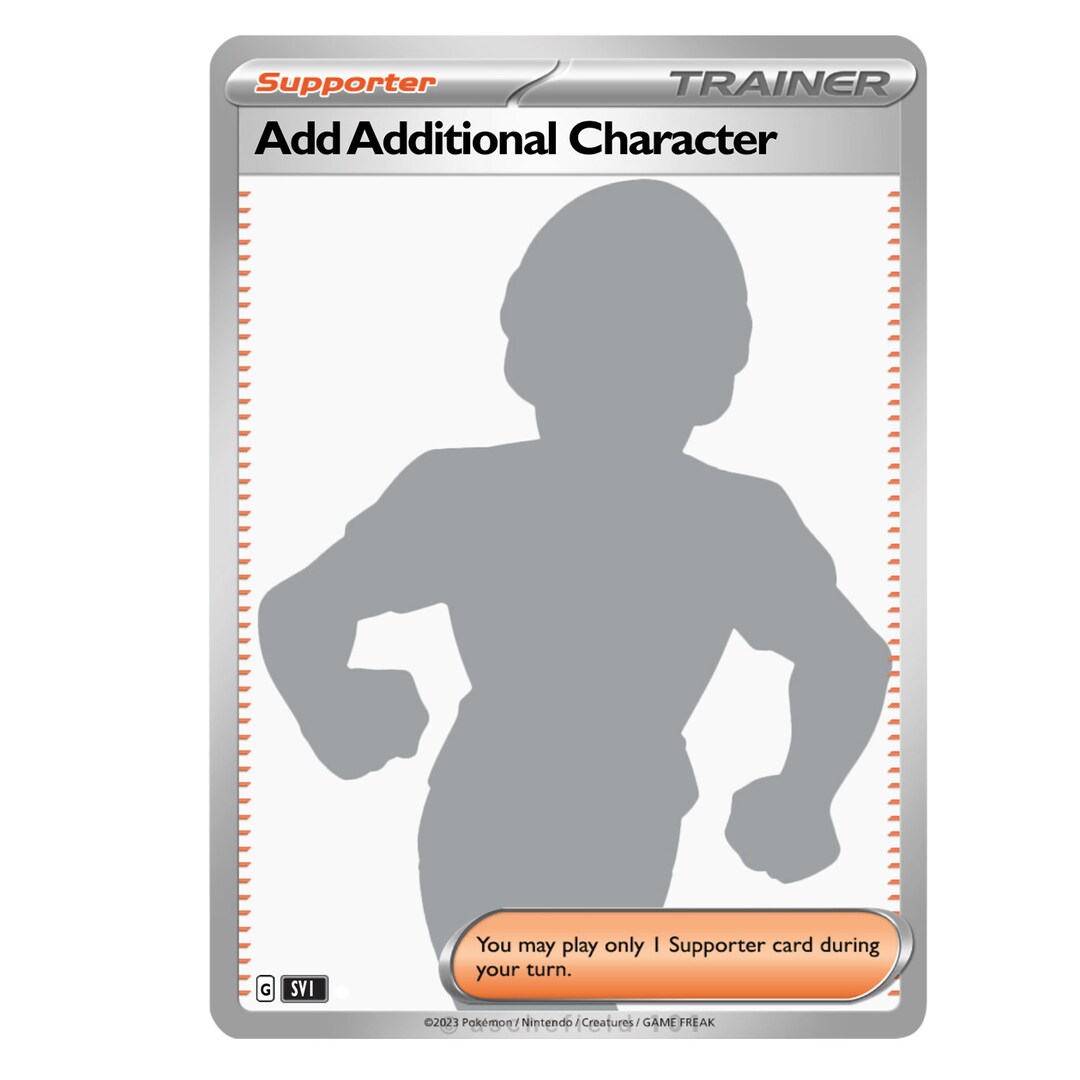 Add Additional Character - Trainer Card - Etsy