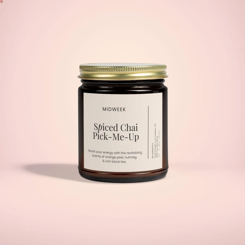 Candle, Spiced Chai, Mid Week Pick Me up Scented Candles 9oz ...