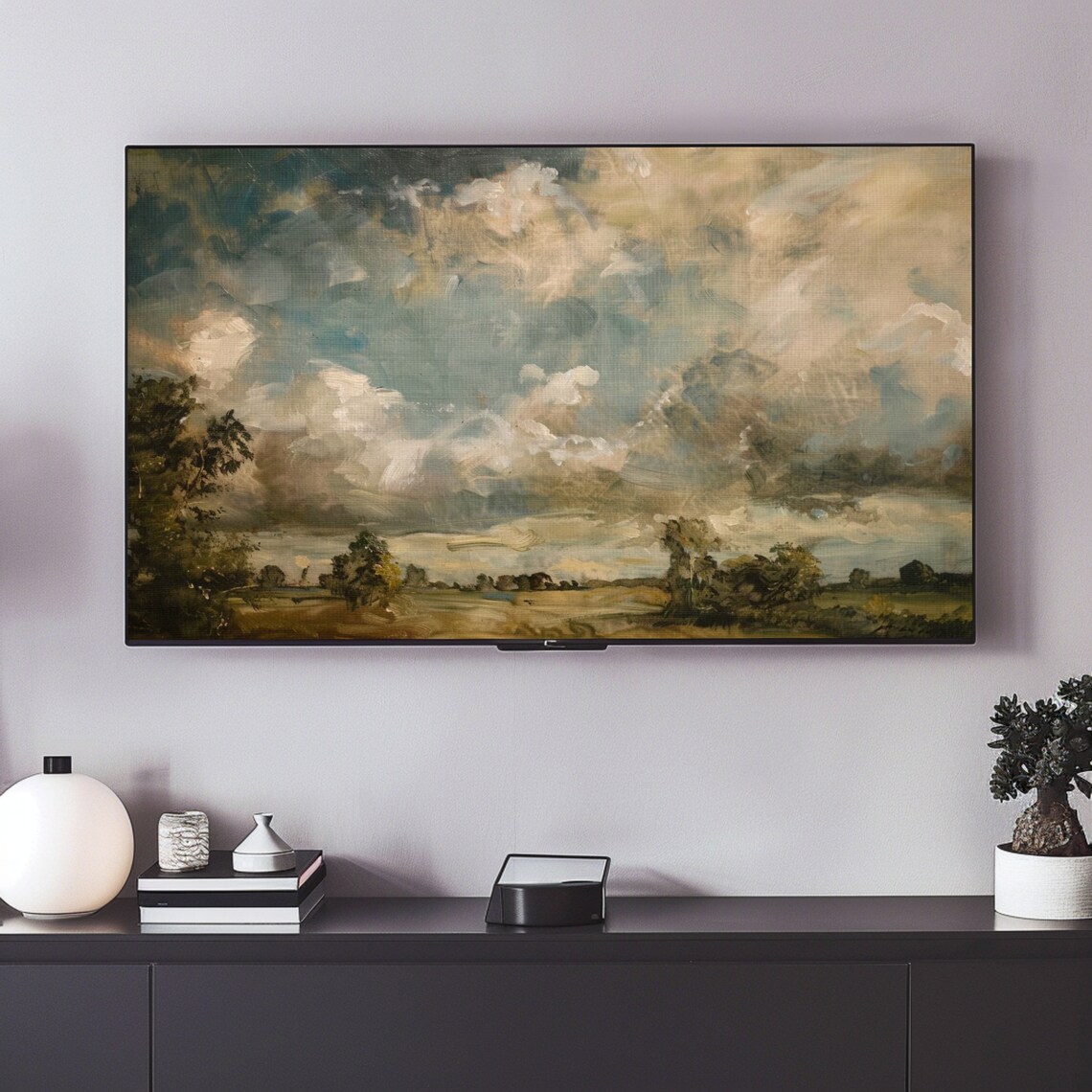 TV Frame Art, Samsung LG Vintage Art for TV, Vintage Muted Landscape ...